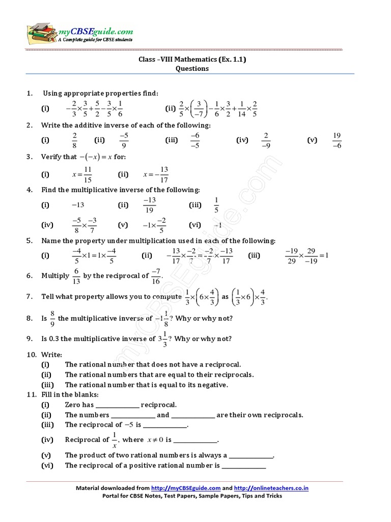 NCERT Class 8 Maths | PDF | Multiplication | Fraction (Mathematics)