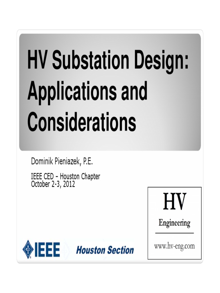 HV Substation Design Guide | PDF | Electrical Substation | Electrical ...