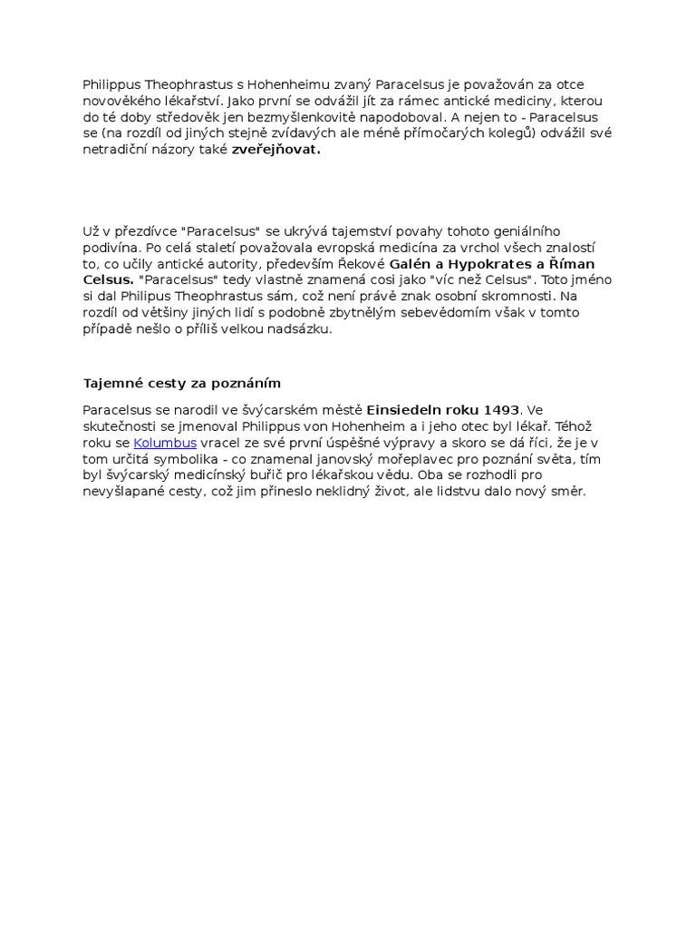 Paracelsus | PDF