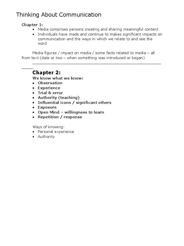 Thinking About Communication | PDF | Rhetoric | Scientific Method
