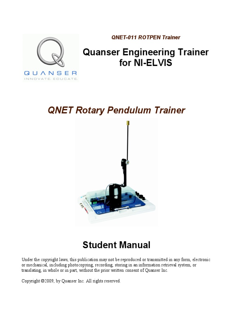 QNET ROTPENT Laboratory - Student Manual | PDF | Pendulum | Amplitude