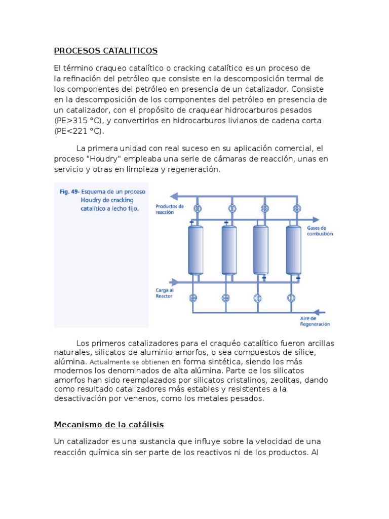 Proceso Catalitico | Agrietamiento (Química) | Catálisis