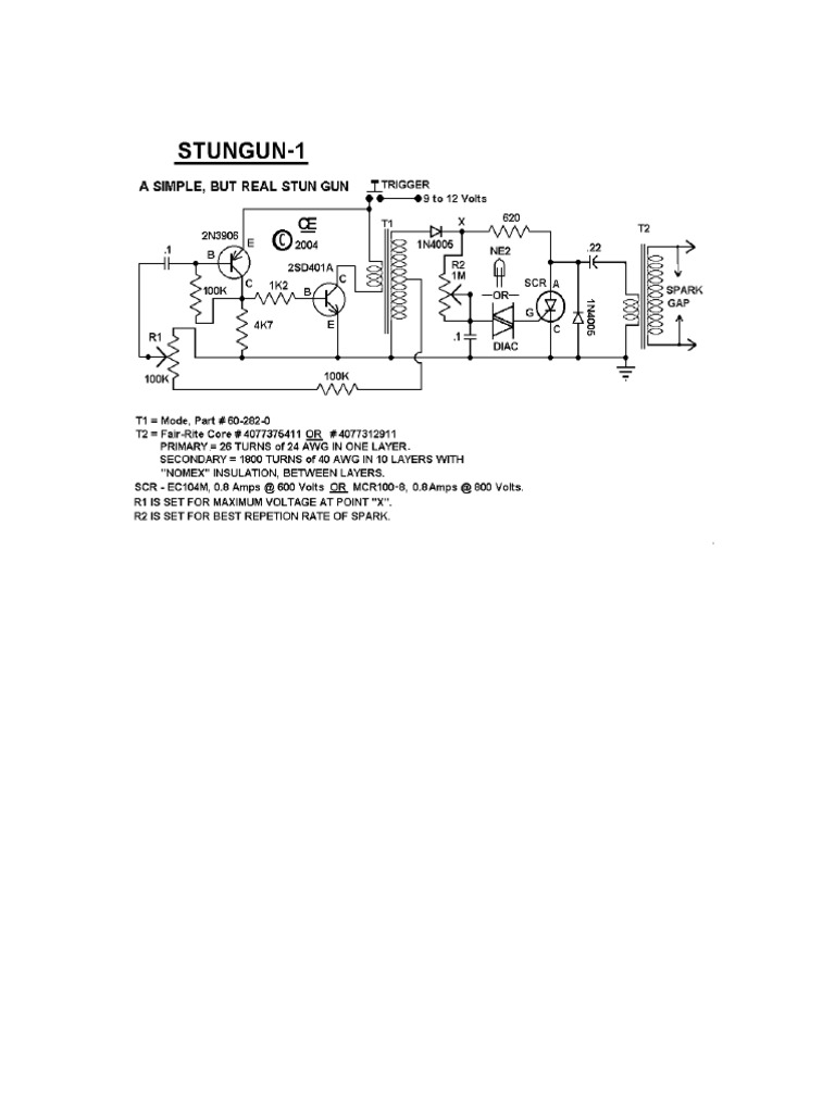 Stun Gun | PDF | Ignition System | Transformer