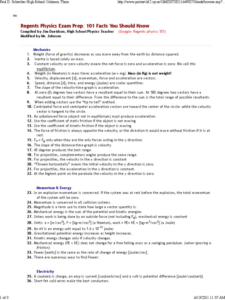 Physics Rules 3 | PDF