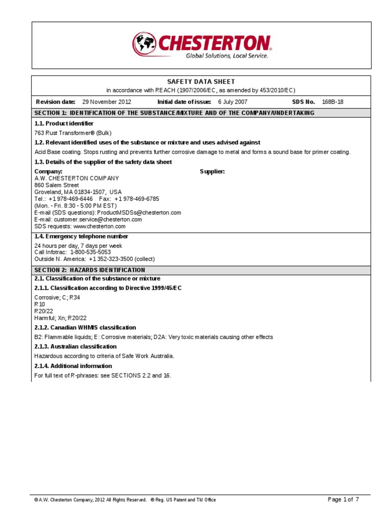 763 Rust Transformer PDF | PDF | Dangerous Goods | Safety