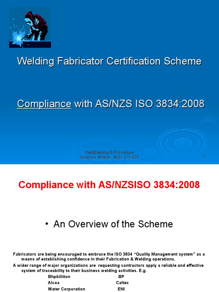 WeldingFabricatorCertificationScheme ISO3834 | PDF | Iso 9000 | Quality ...