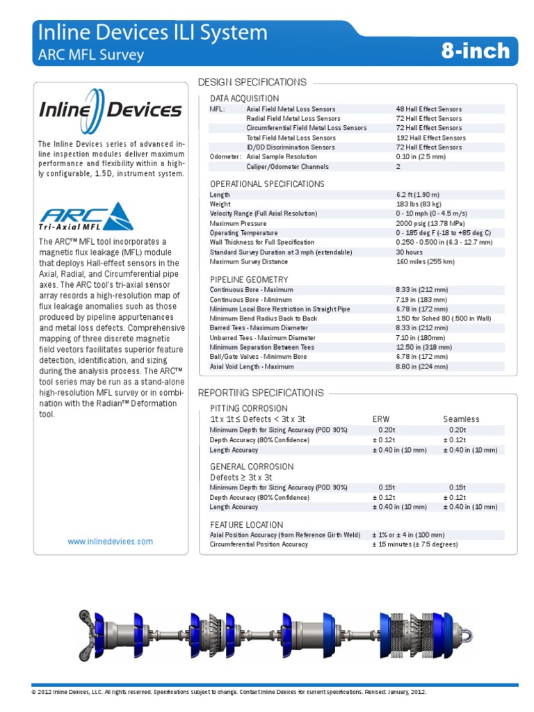 Inline Devices ILI System: 8-Inch | PDF | Mechanical Engineering ...