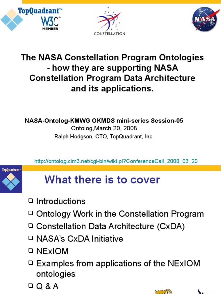 NASA Constellation Program Ontologies Ralph Hodgson 20080320 | PDF ...