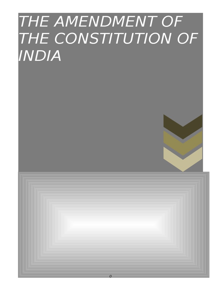 Indian Constitution Amendment Guide | PDF | Supreme Court Of India | Constitution