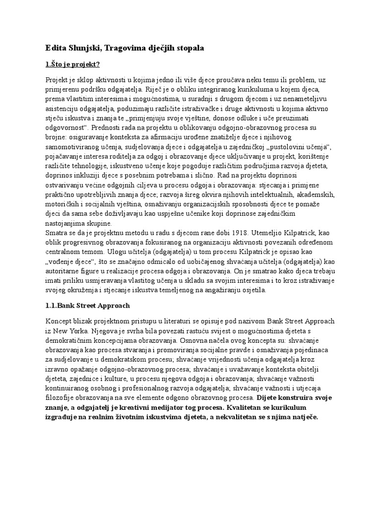 Tragovima Djecjih Stopa | PDF