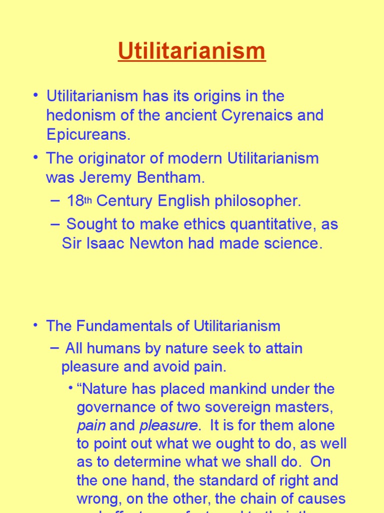 Utilitarianism | PDF | Utilitarianism | Suffering
