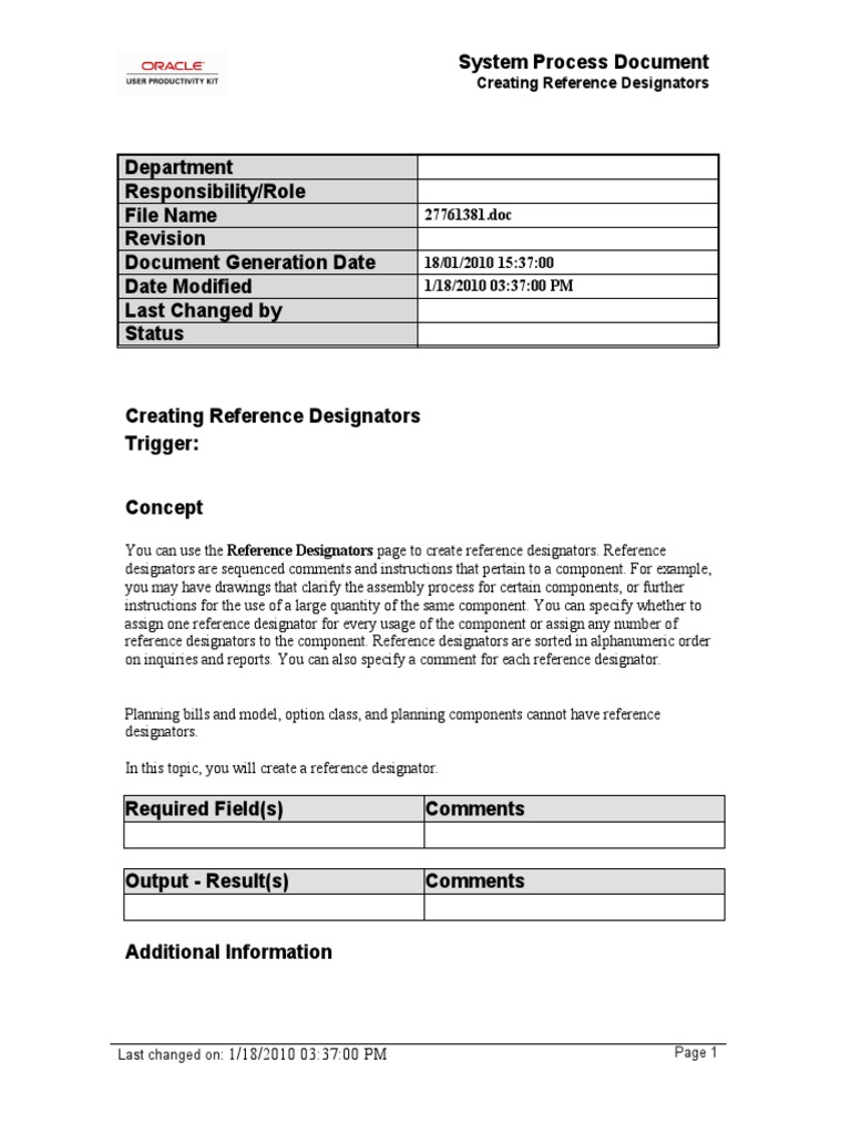 Creating Reference Designators: Last Changed On | PDF | Areas Of ...