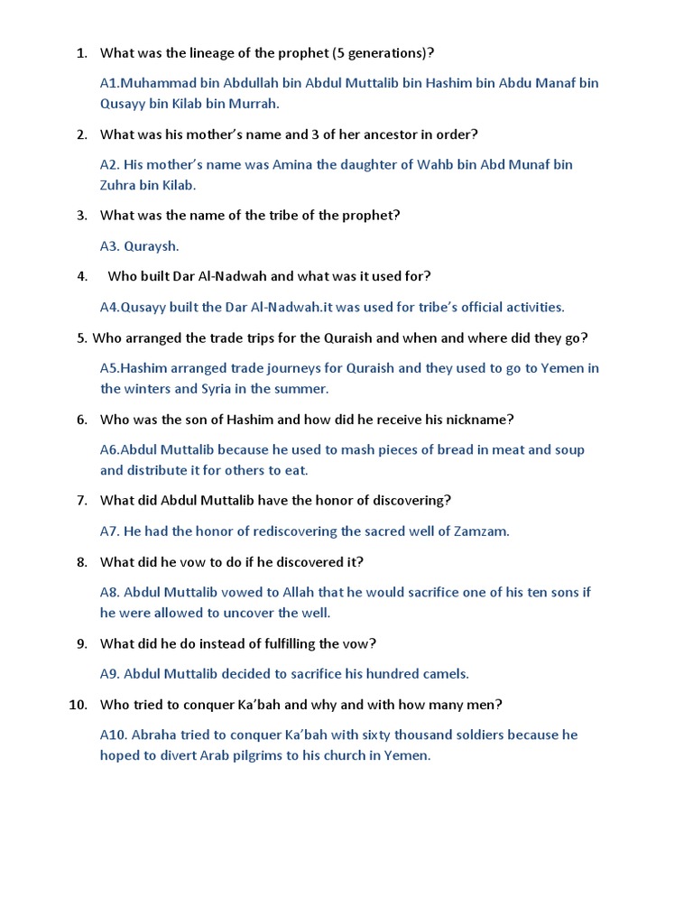 When The Moon Split CHP 1 Q&A | PDF | Abrahamic Religions | Religion ...