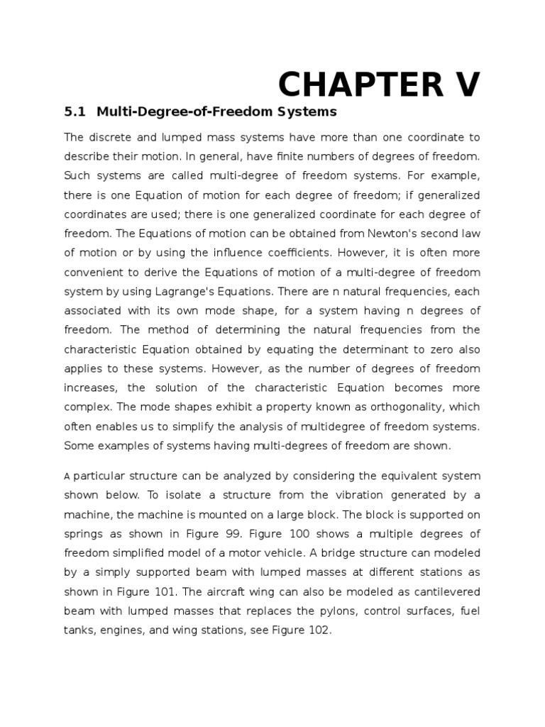 Multiple Degrees of Freedom | PDF | Eigenvalues And Eigenvectors | Teaching Mathematics
