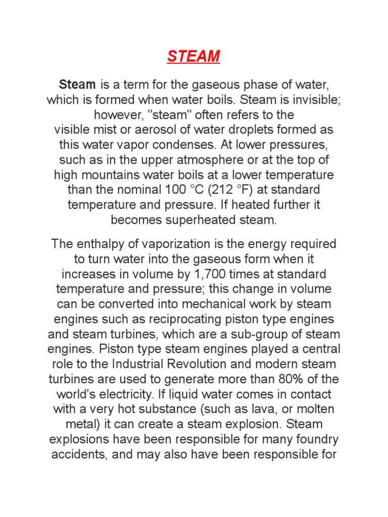 Steam Dynamics PROJECT CLASS 12 | PDF | Steam Engine | Internal ...