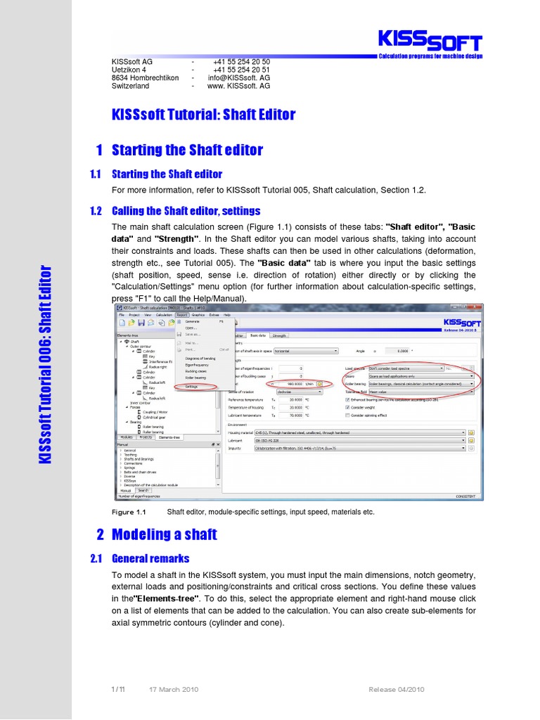 KISSsoft Shaft Editor Tutorial | PDF | Cartesian Coordinate System ...