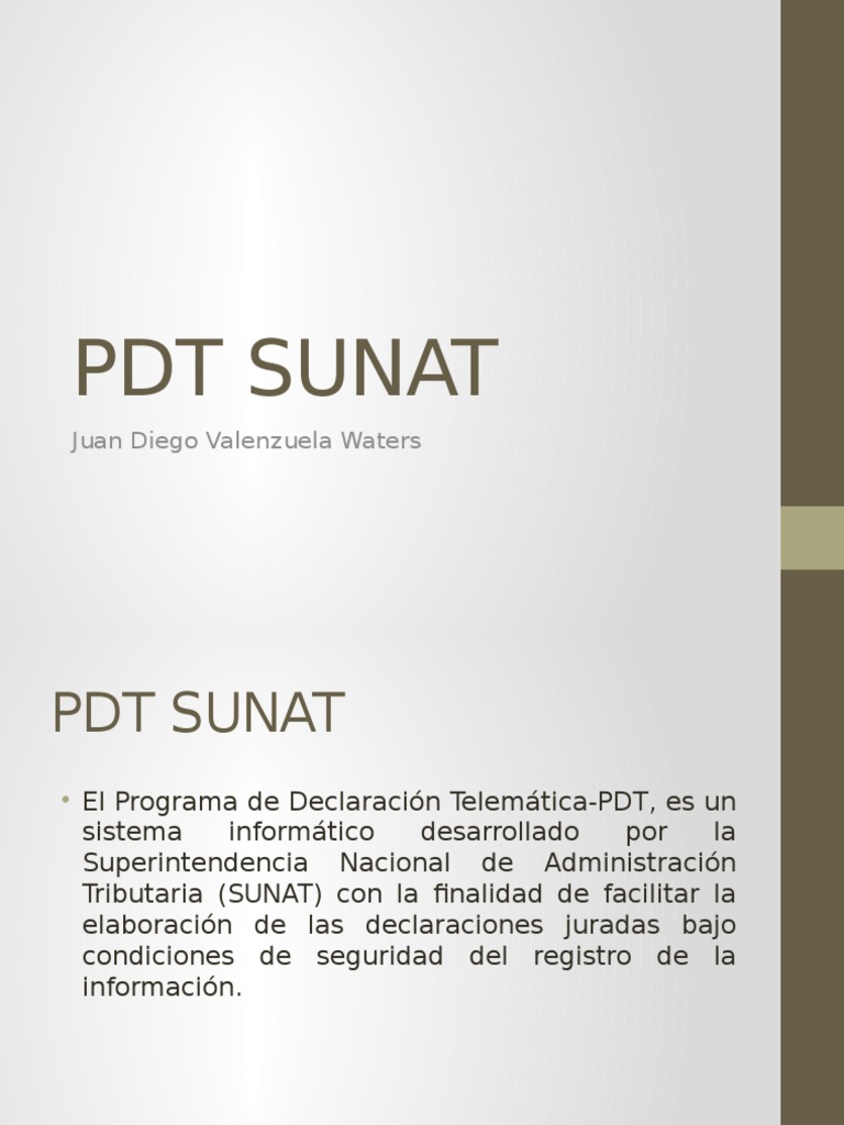 PDT Sunat | PDF | Negocios | Finanzas y dinero