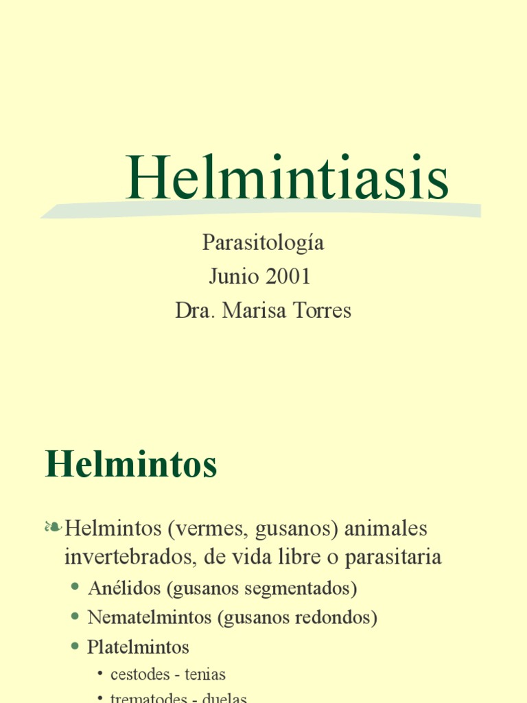 Helmintiasis | PDF | Protostomas | Anatomía