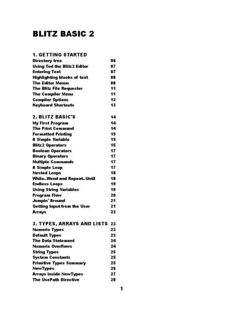 Blitz Basic | PDF | Array Data Structure | Subroutine