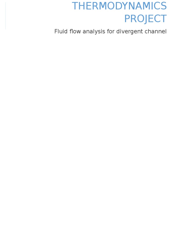 Thermodynamics Project on Fluid Flow Analysis | PDF | Fluid Dynamics ...