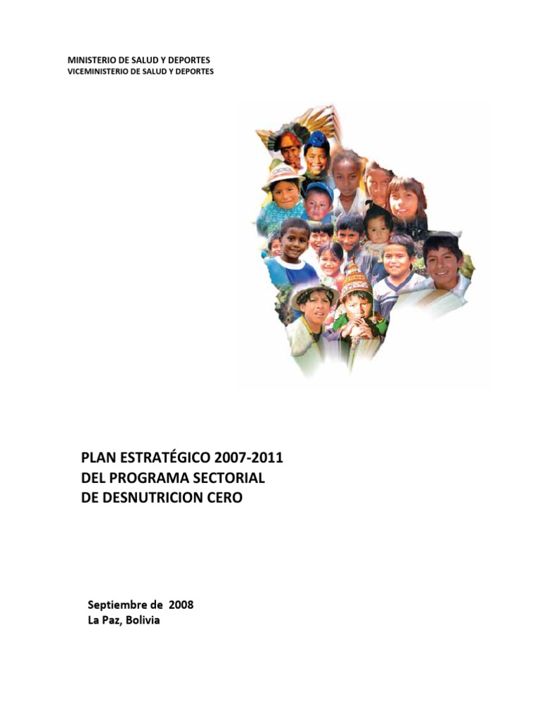 Plan Estratégico De Desnutrición Cero Descargar Gratis Pdf