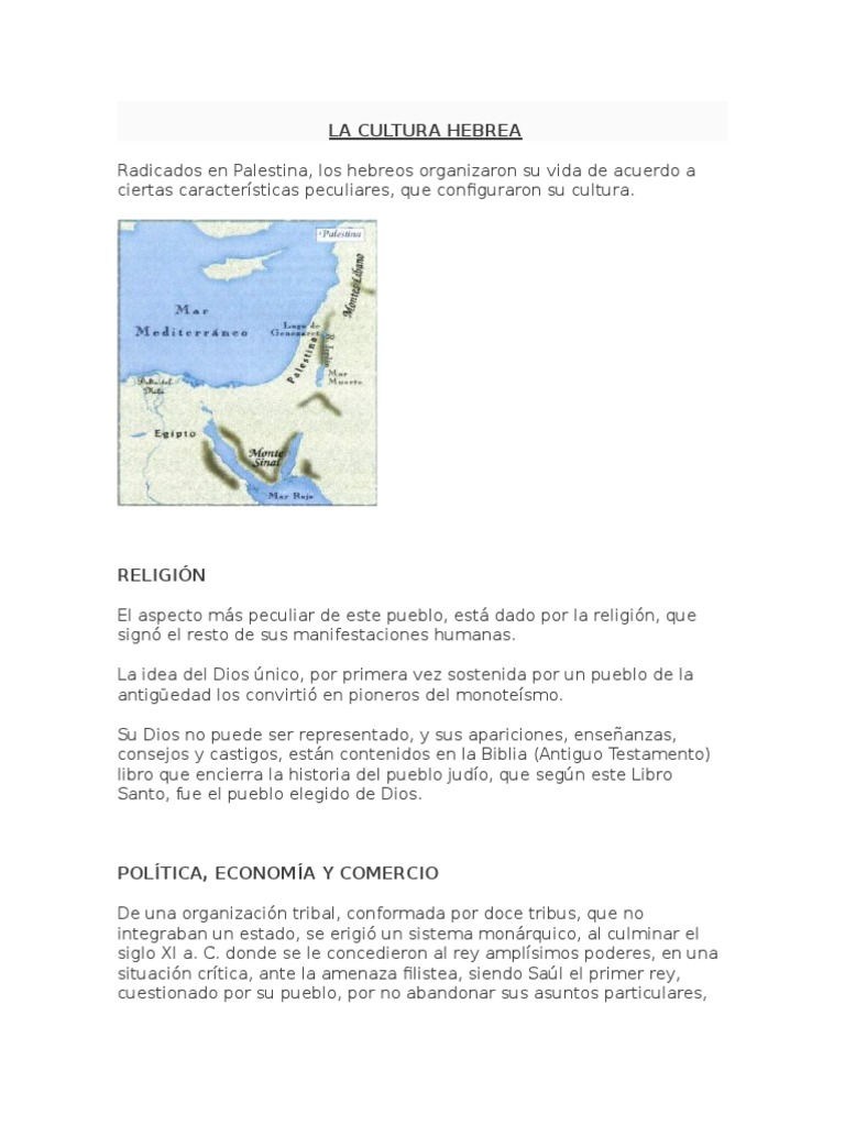 La Cultura Hebrea | PDF | Solomons | Religión y creencia