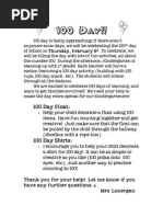 100th Day Snack Donation Request | PDF | Eating Behaviors Of Humans ...