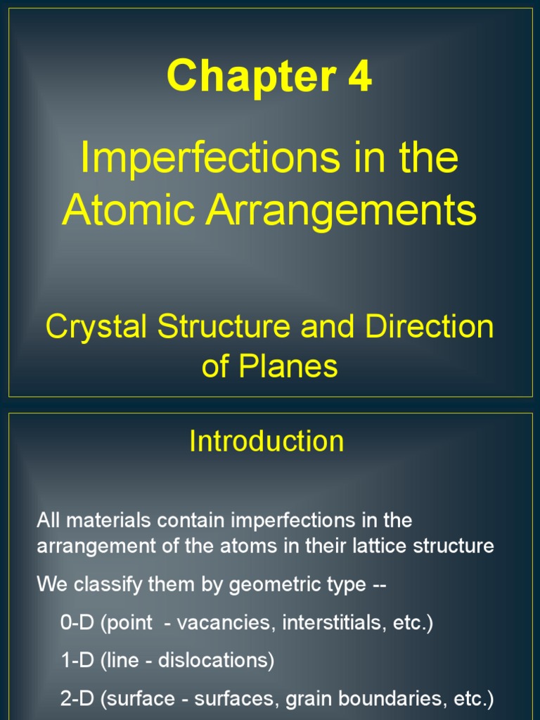 ENGR 313 - Chapter 4 - Dislocations | PDF | Dislocation | Crystallite
