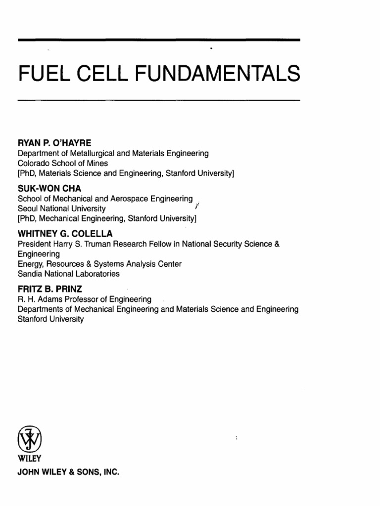 Fuel Cell Fundamentals | PDF | Solid Oxide Fuel Cell | Electrical ...