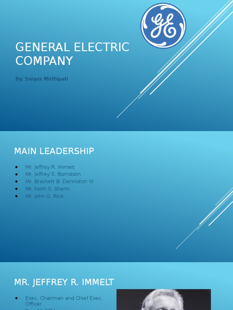 General Electric PowerPoint | PDF | General Electric | Energy And Resource