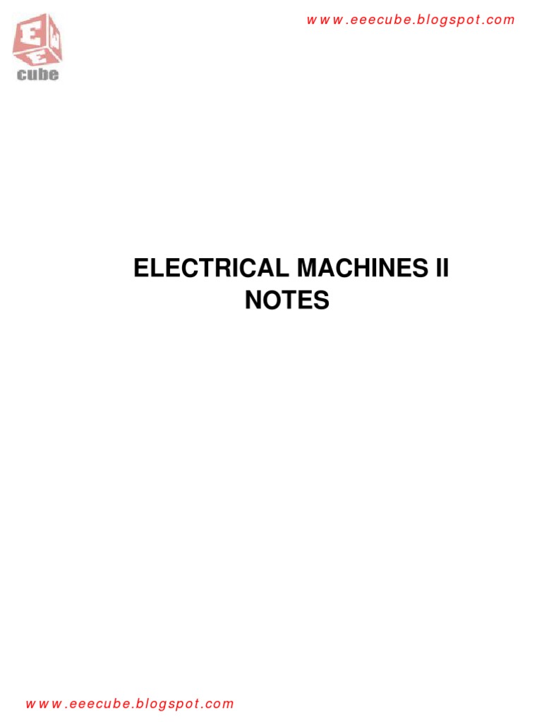 Electrical Machines Pdf