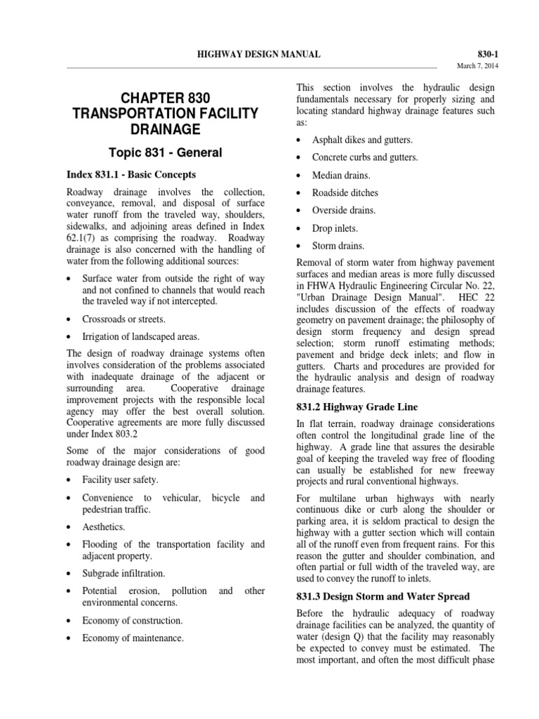 Drainage Design | PDF | Drainage | Pedestrian Crossing