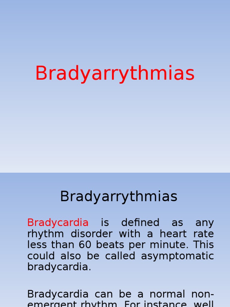 Bradyarrythmias | PDF | Heart Rate | Heart