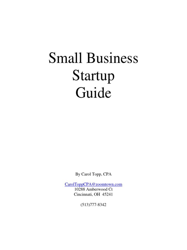 Essential small business startup guide by CPA | PDF | Sales Taxes In ...