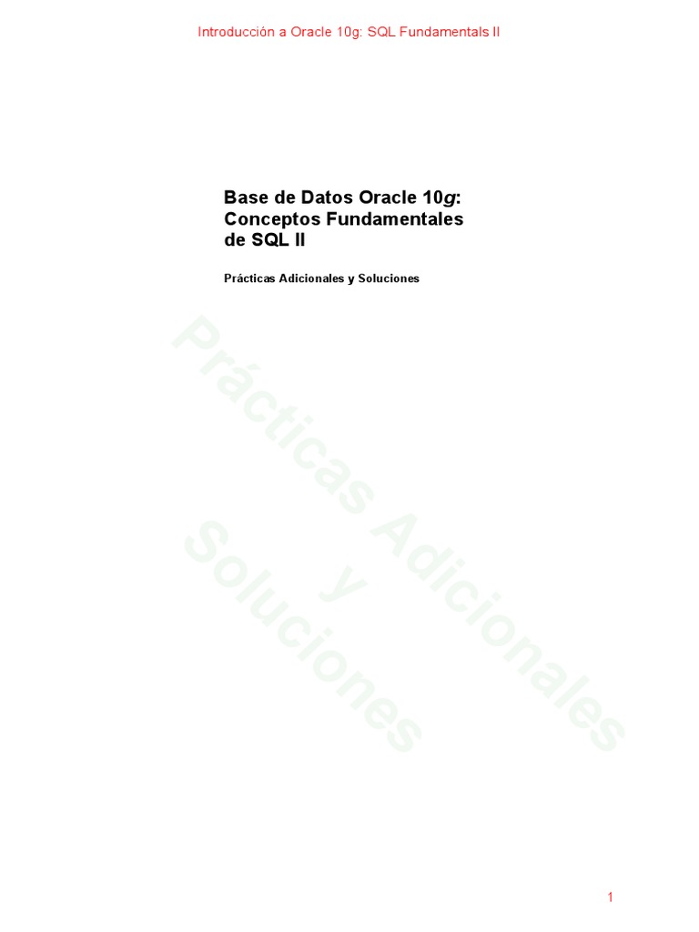 Practicas Adicionales y Soluciones | PDF | SQL | Tabla (base de datos)