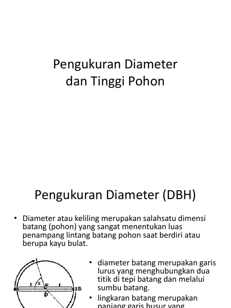 Pengukuran Diameter Pohon | PDF