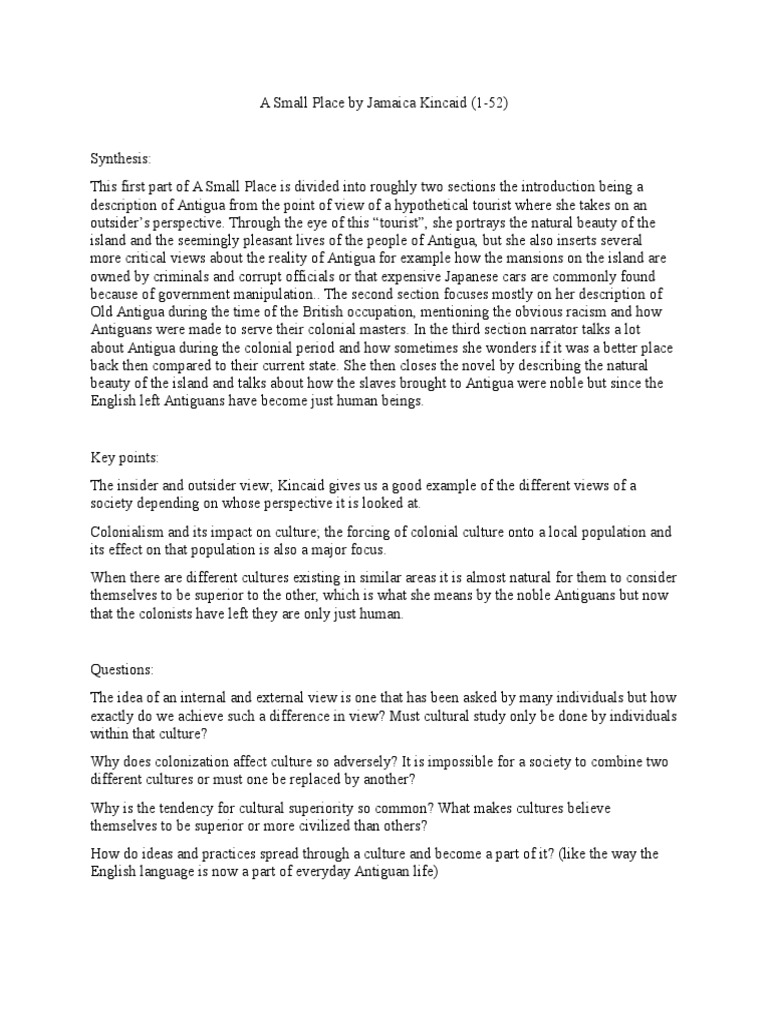 A Small Place by Jamaica Kincaid