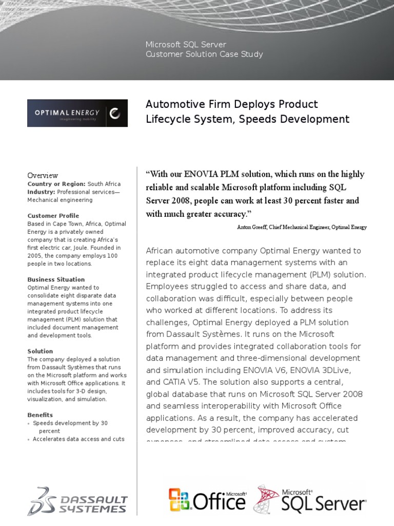 Automotive Firm Deploys Product Lifecycle System, Speeds Development by ...