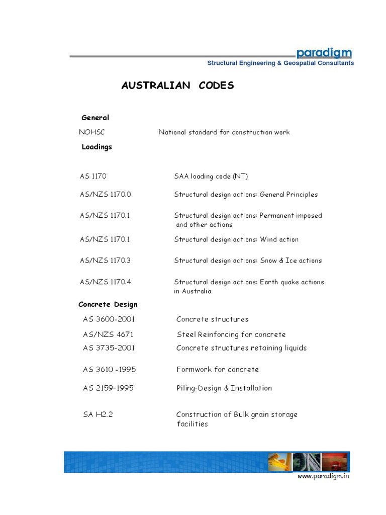 A Guide to Key Australian Structural Engineering Codes and Standards ...