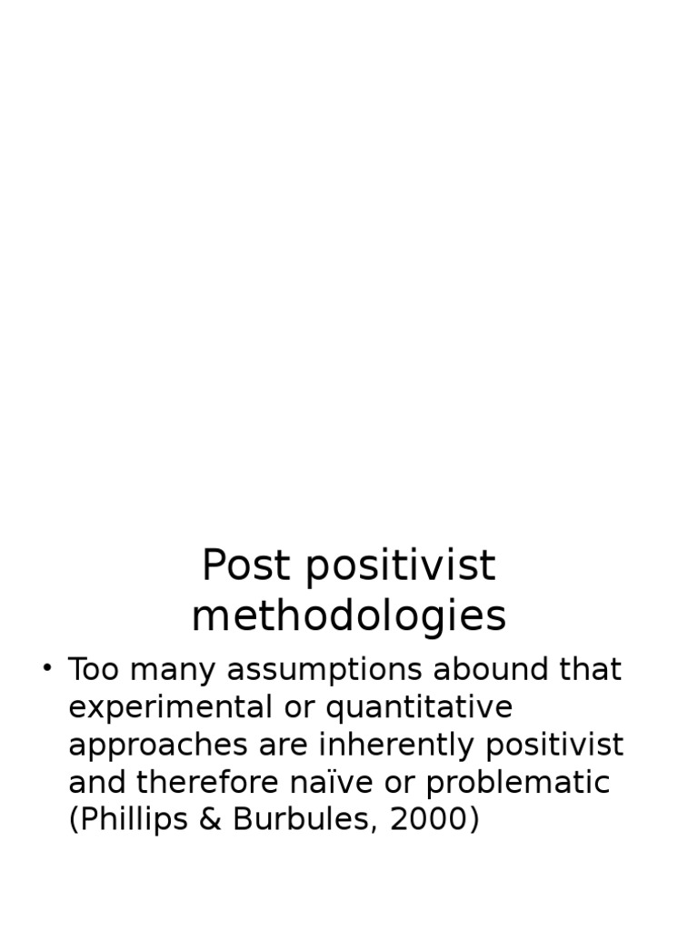 Post Positivist Example | PDF | Positivism | Qualitative Research