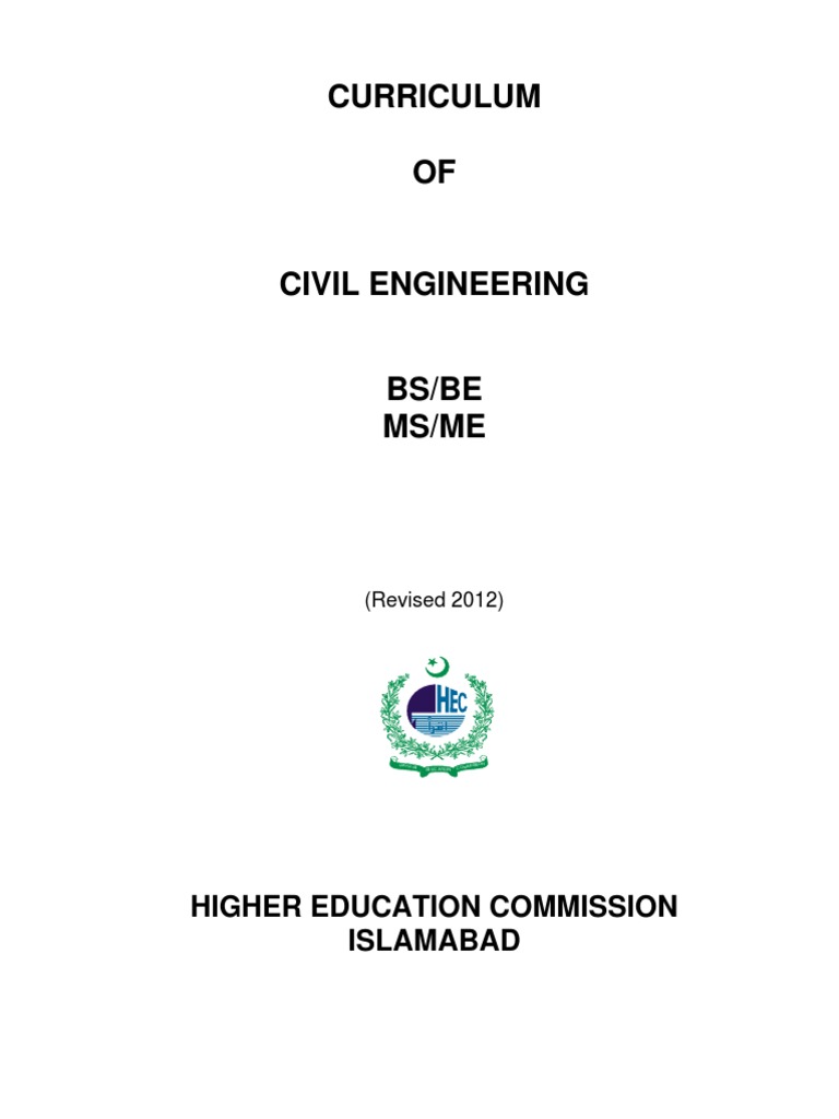 Civil Engineering Curriculum Revised | PDF | Matrix (Mathematics ...