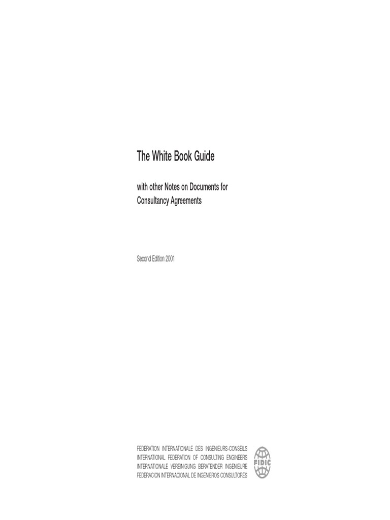 FIDIC 2001 White Book Guide | PDF | Indemnity | Insurance