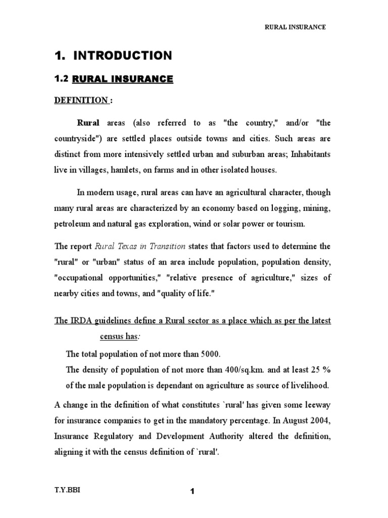 Rural Insurance | PDF | Insurance | Rural Area