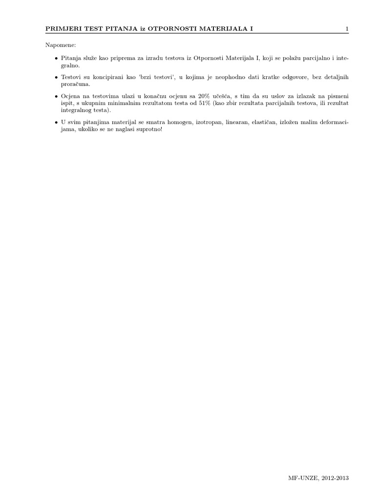 Test Pitanja PDF | PDF
