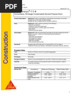 Sikagrout®-114 Sa: Product Data Sheet | PDF | Rust | Concrete