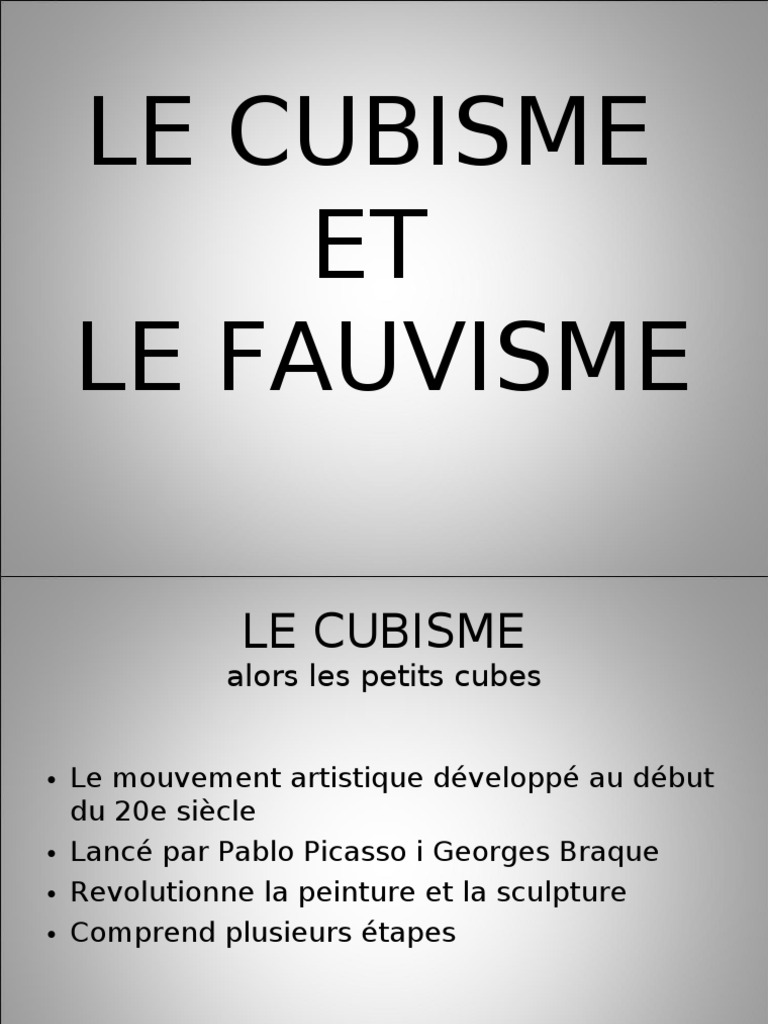 Cubisme Et Fauvisme | PDF | Cubisme | Mouvements de l'art
