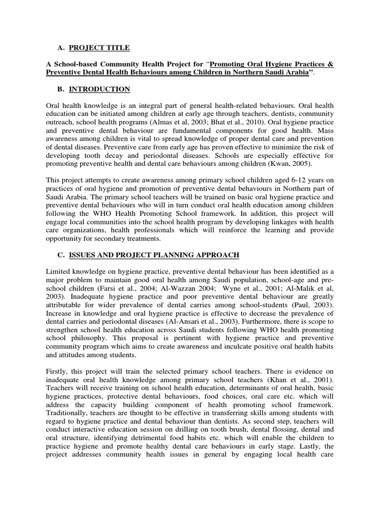 Oral Hygiene Project | Oral Hygiene | Dentistry