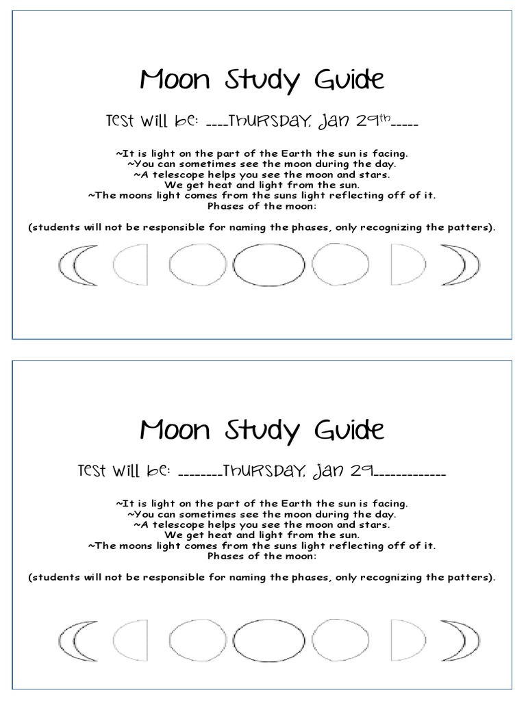 Moon Study Guide | PDF