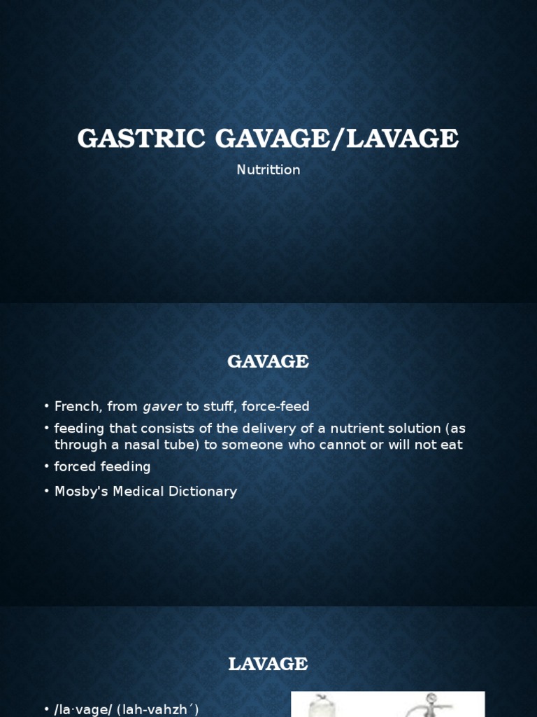 Gastric Lavage: A Guide to Forced Feeding and Stomach Washing ...