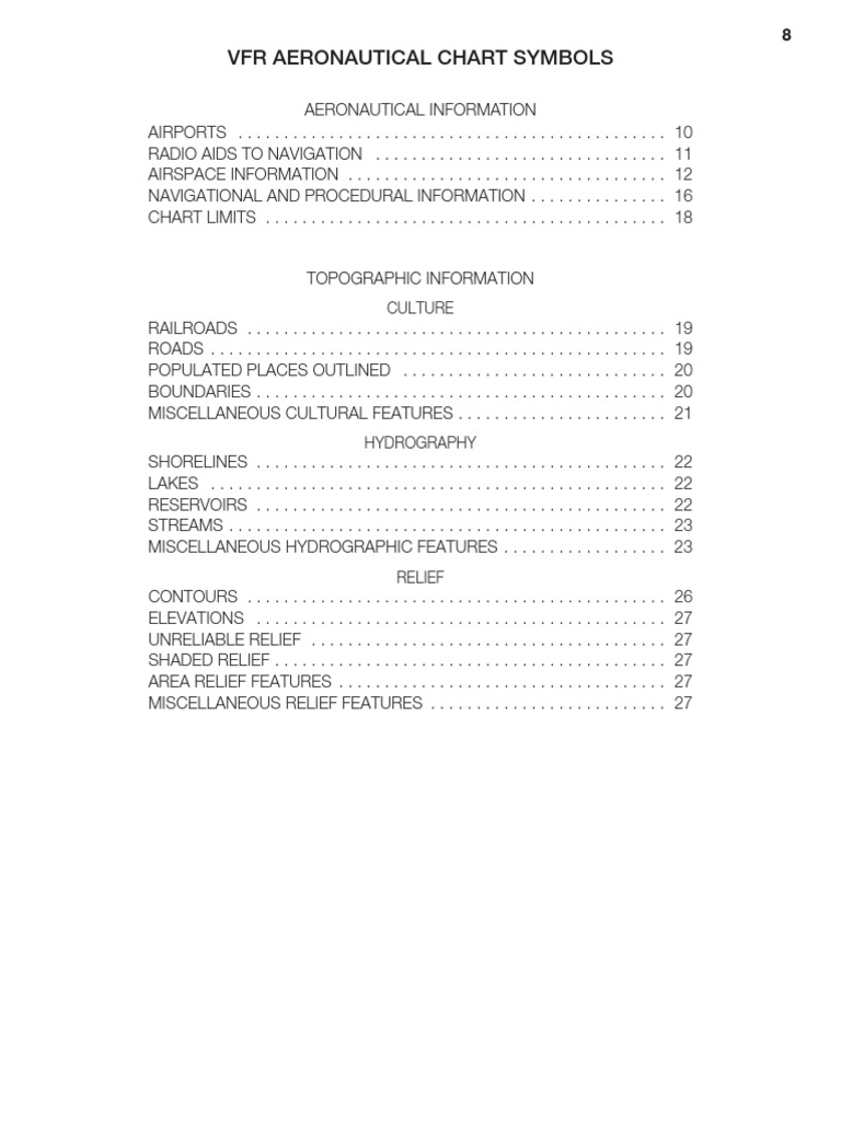 VFR Chart Symbols | PDF | Visual Flight Rules | Instrument Flight Rules